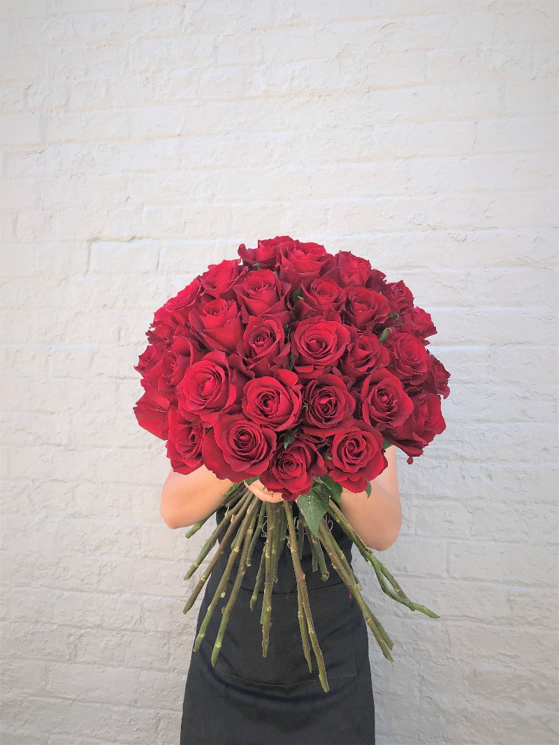 Long stem red rose bouquet - True Love